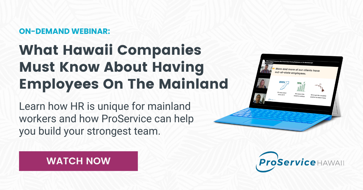 Multi-State Webinar | ProService Hawaii